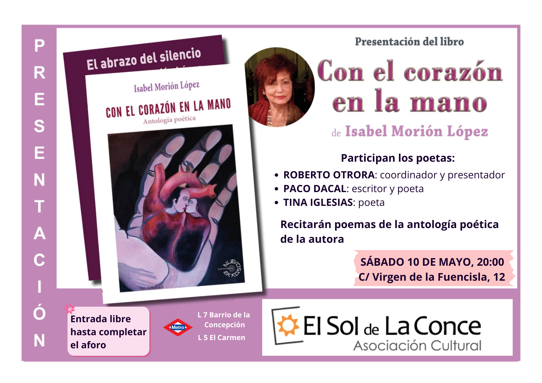 Presentación de la antología poética “CON EL CORAZÓN EN LA MANO» de ...